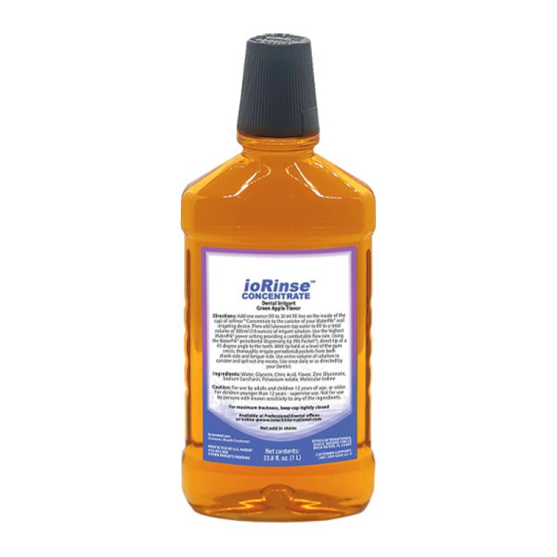 IoTech ioRinse Concentrate Green Apple Dental Irrigant (1 L)