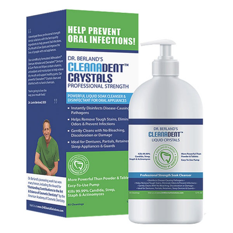 Dr. B Dental Solutions Cleanadent Liquid Crystals Soak Cleanser (12 oz)